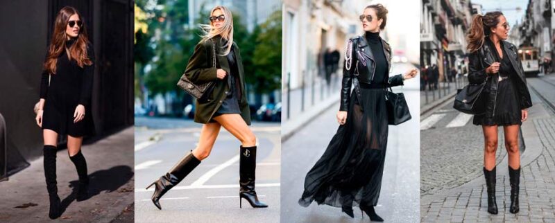 8 outfits con botas altas negras para diferentes ocasiones | Blog Druni