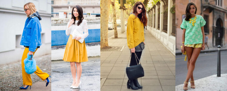 ¿Qué colores combinan con el amarillo para tu outfit? Aconséjate por ...