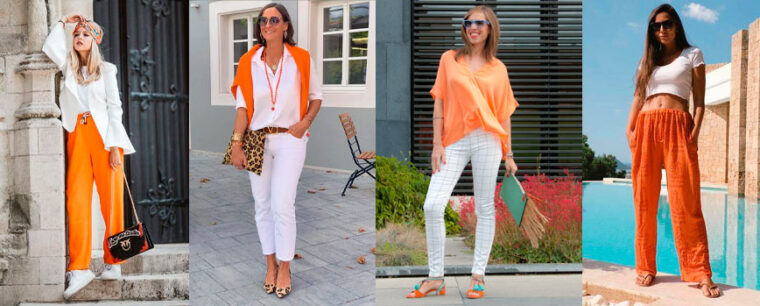 ¿Con qué color combina mejor el naranja para tus looks? Mira estos ...