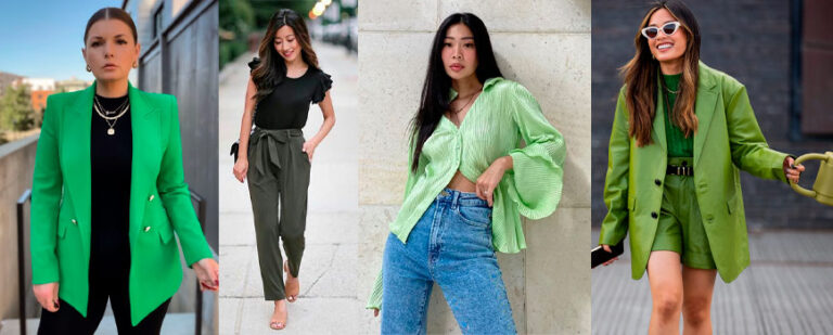 ¿Cómo combinar los colores verdes en tu look? Consejos de estilistas ...