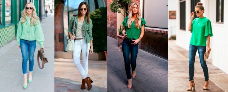 Propuesta de looks para combinar camisas verdes para mujer | Blog Druni