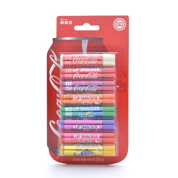 Set Bálsamos Coca Cola Lip Smacker Set 8 Bálsamos Labiales Precio