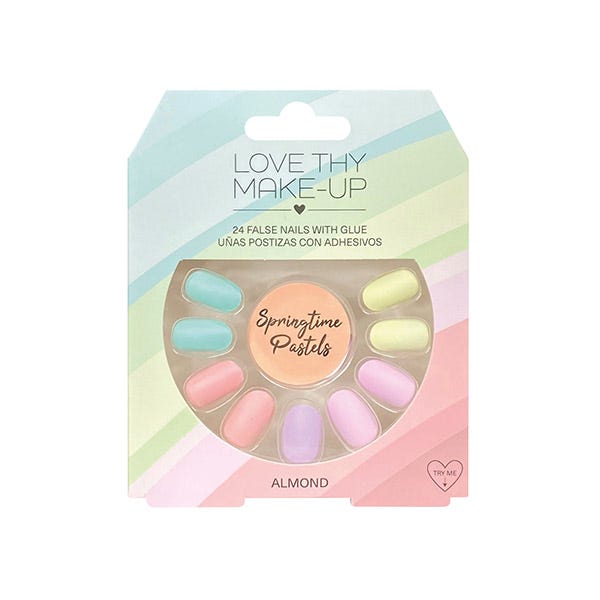 False Nails Almond Springtime Pastels Love Thy Make Up Precio Druni Es