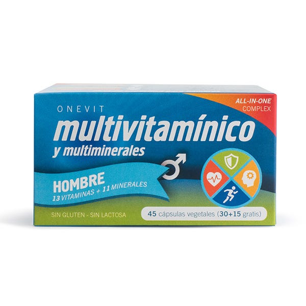 Multivitamínico y Multiminerales Hombre ONEVIT Complemento alimenticio ...